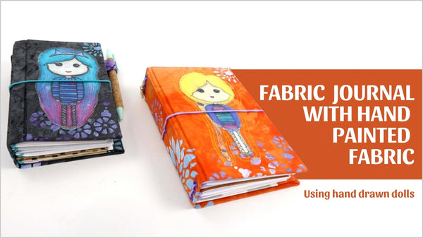 A special handmade fabric journal (traveler's notebook style ...