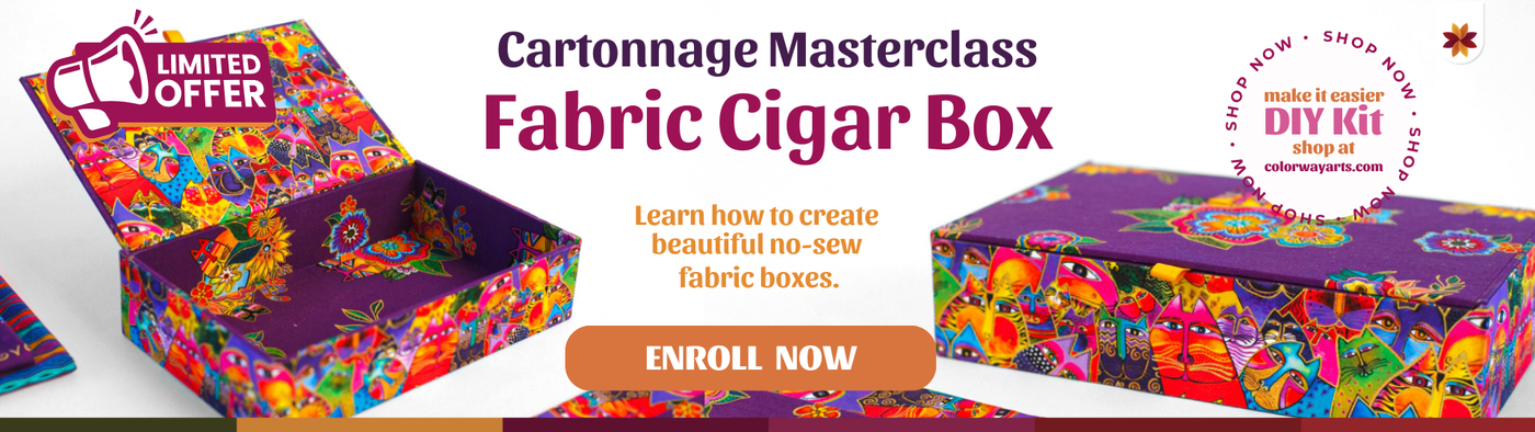 Cartonnage DIY kits and tutorials to make fabric boxes and more gifts