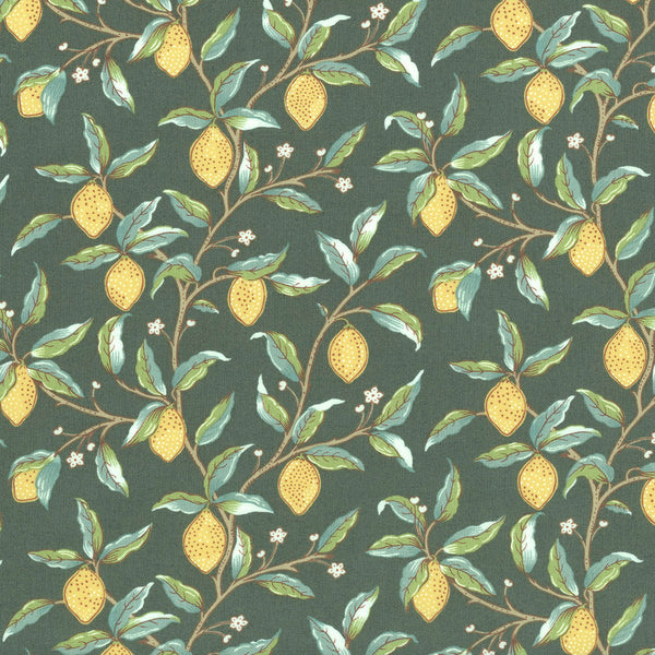 Fabric - Lemon Tree -Dark green - William Morris - Half Yard - Colorway ...