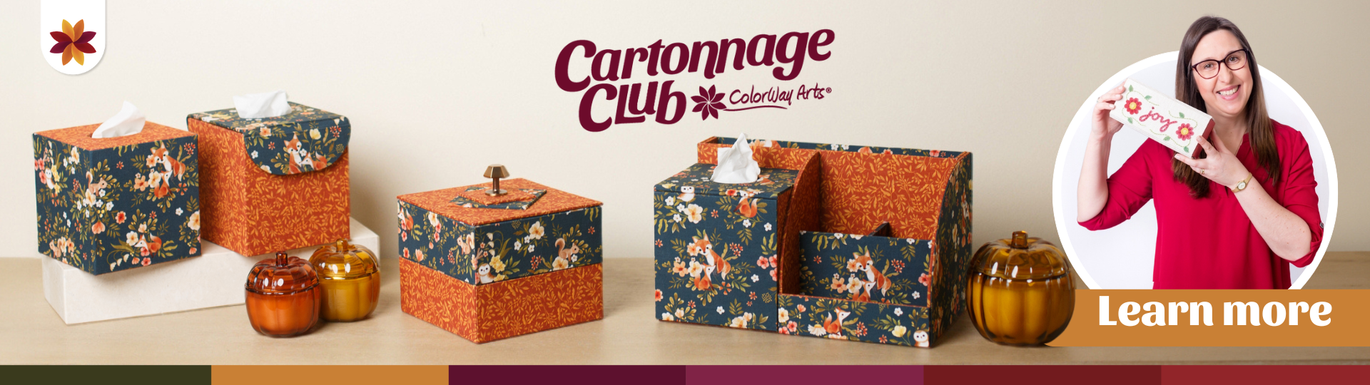 Cartonnage DIY kits and tutorials to make fabric boxes and more gifts