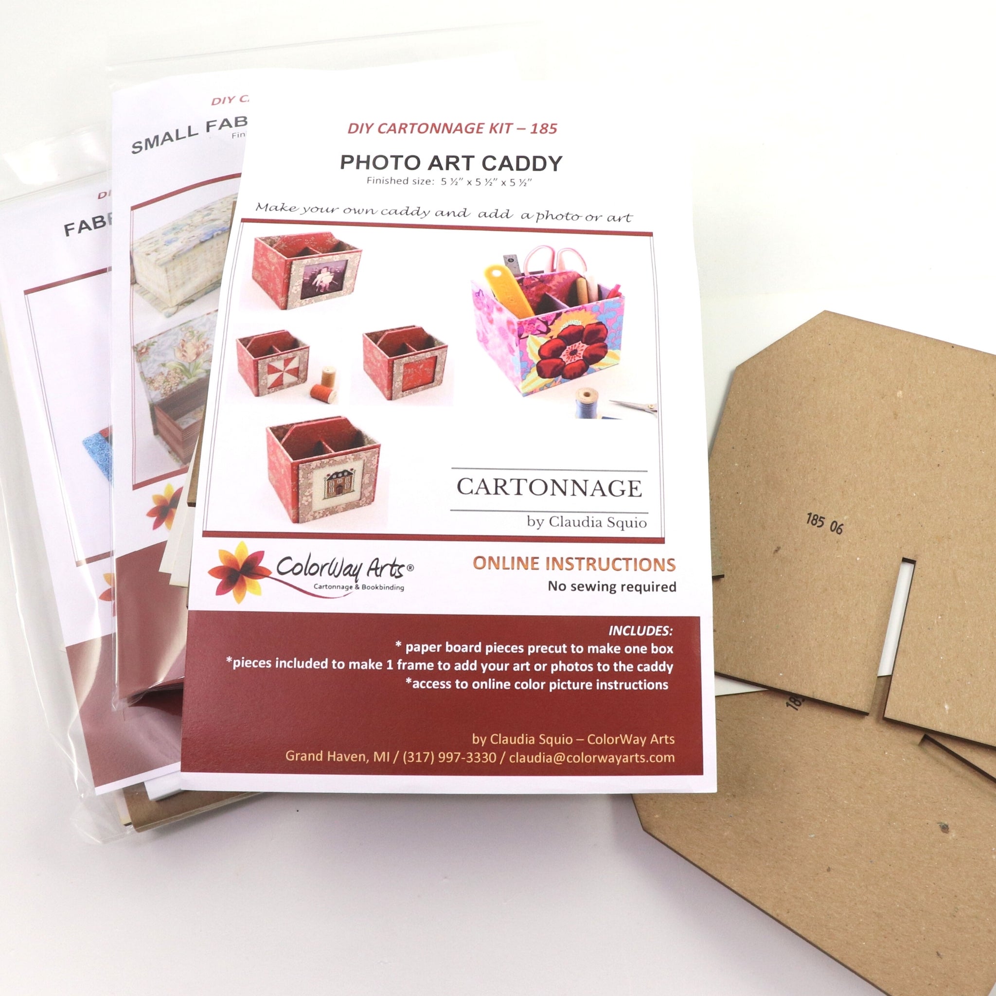 Cartonnage DIY kits and tutorials to make fabric boxes and more gifts