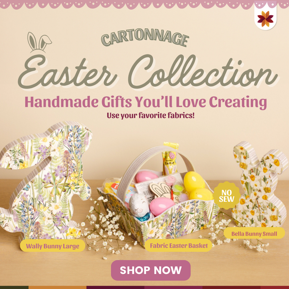 Cartonnage DIY kits and tutorials to make fabric boxes and more gifts