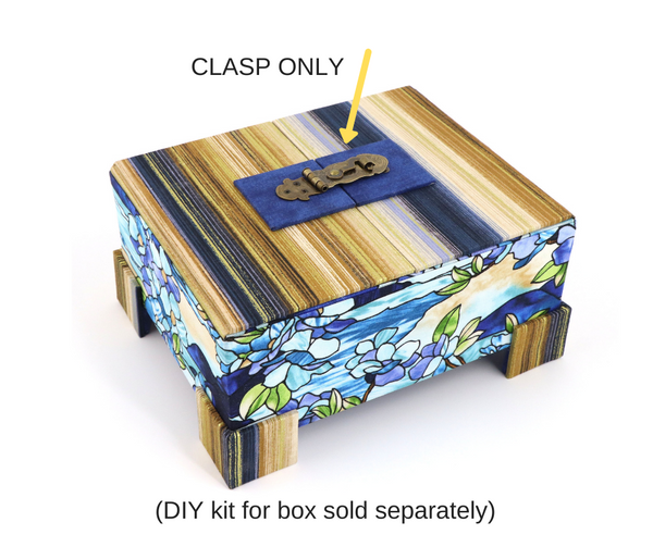 Hinge clasp lock brass, 2 3/4" metal clasp for boxes, HD36 - Colorway Arts