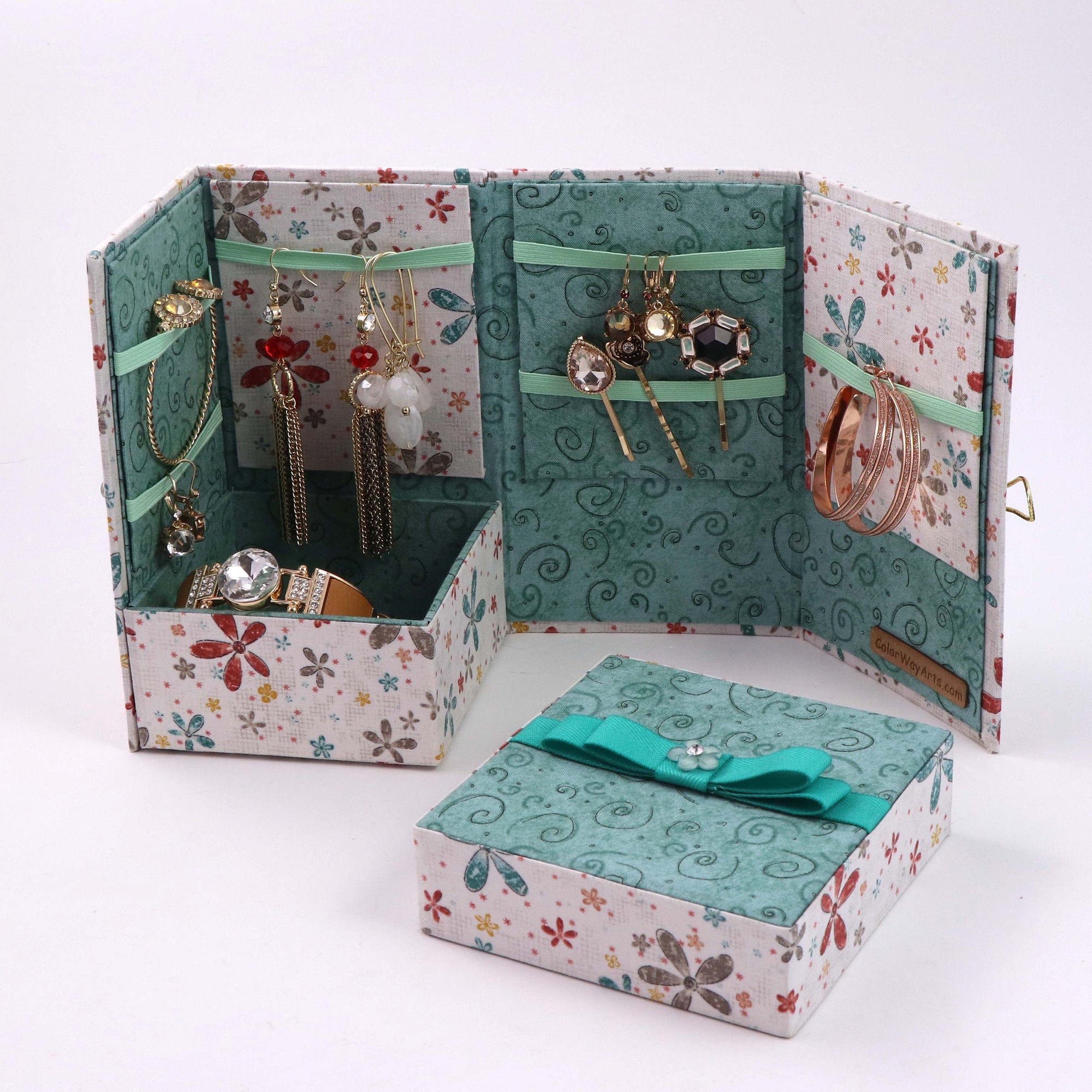 Fabric Folding box DIY kit, folding gift box, cartonnage kit 136 ...
