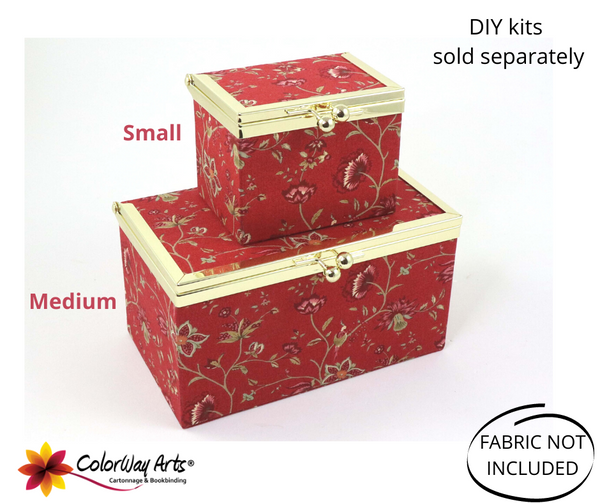 Kiss lock fabric box DIY kit medium - Colorway Arts